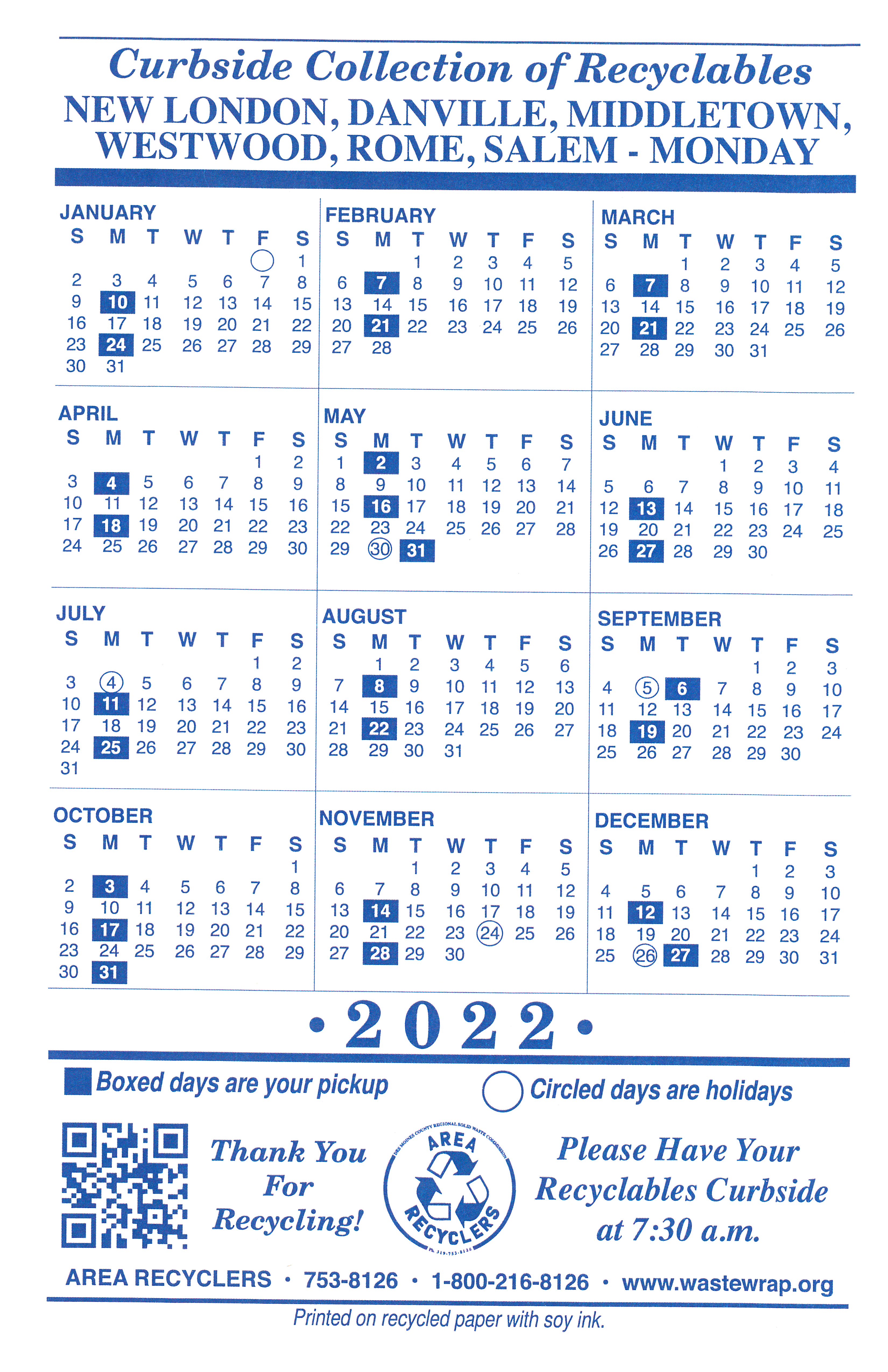 Area Recyclers - Des Moines County Regional Solid Waste Commission